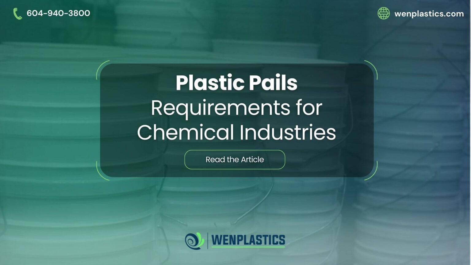 Plastic Pails Requirements for Chemical Industries - Wenplastics ...
